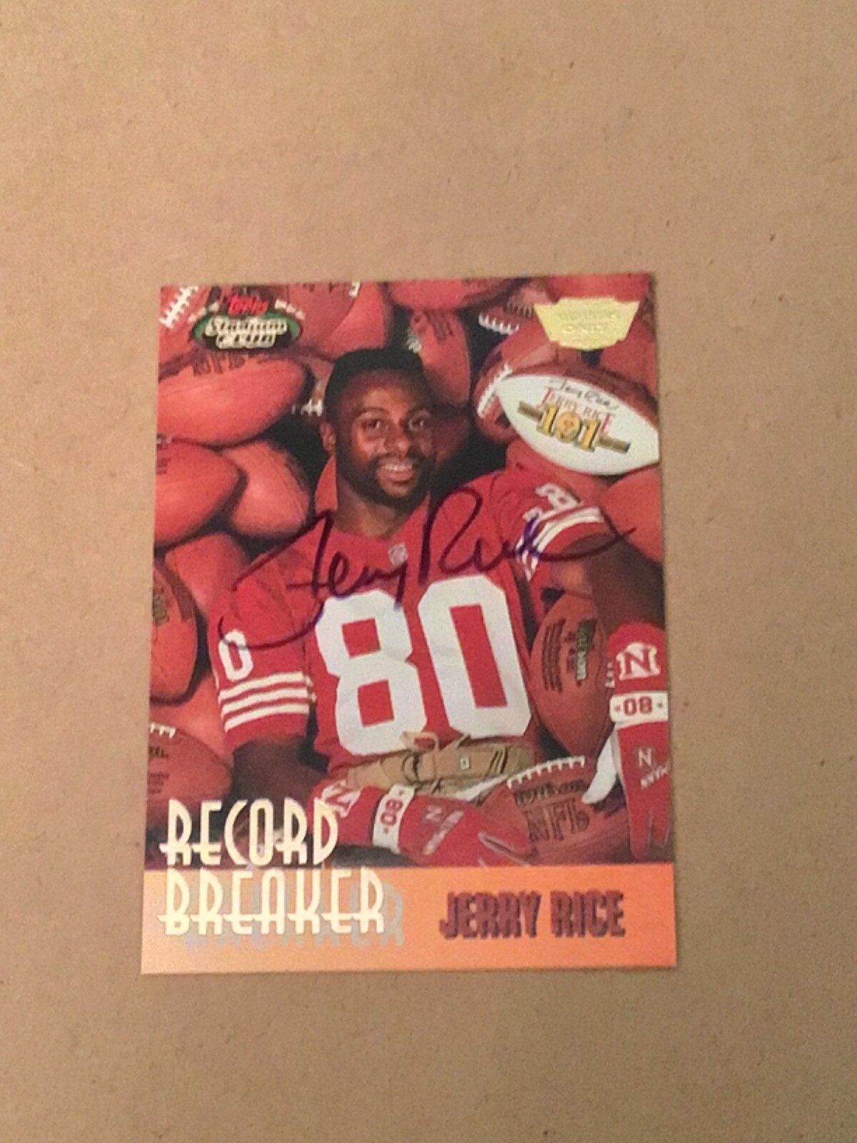 1993 Topps Stadium Club Members Only Record Breaker Jerry Rice ...