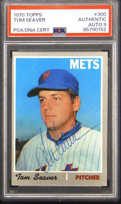1970 Topps #300 Tom Seaver Auto Vintage Signature PSA/DNA 9 | eBay