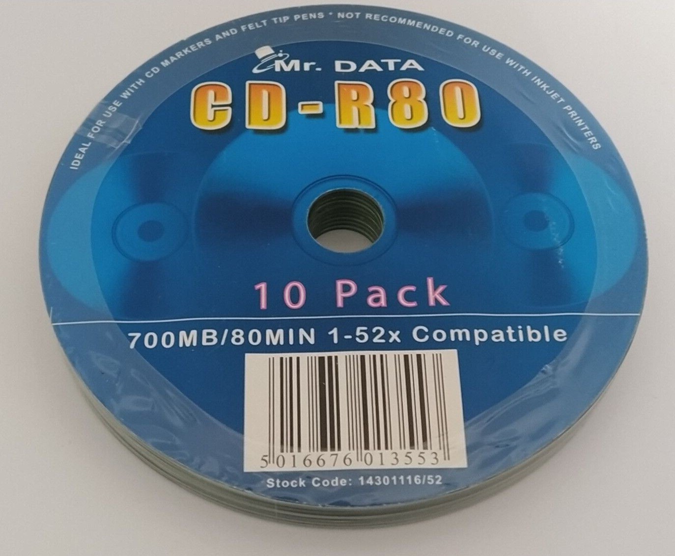 MR DATA CD-R 80 - 10 PACK - 700MB / 80 MIN / 52X - NEW & SEALED | eBay UK