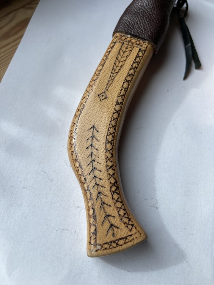 SWEDISH KNIFE WITH WOOD SHEATH SIGNED | eBay