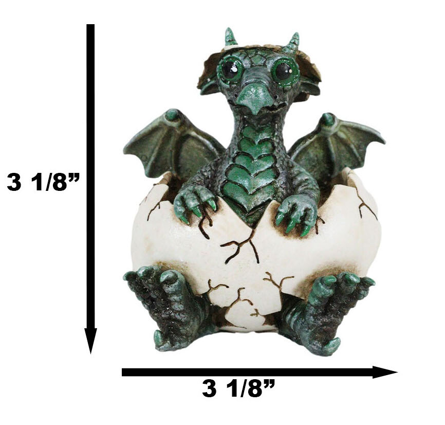 Pinehas Dragon Baby Egg Hatchling Figurine Fantasy Gift Sculpture ...