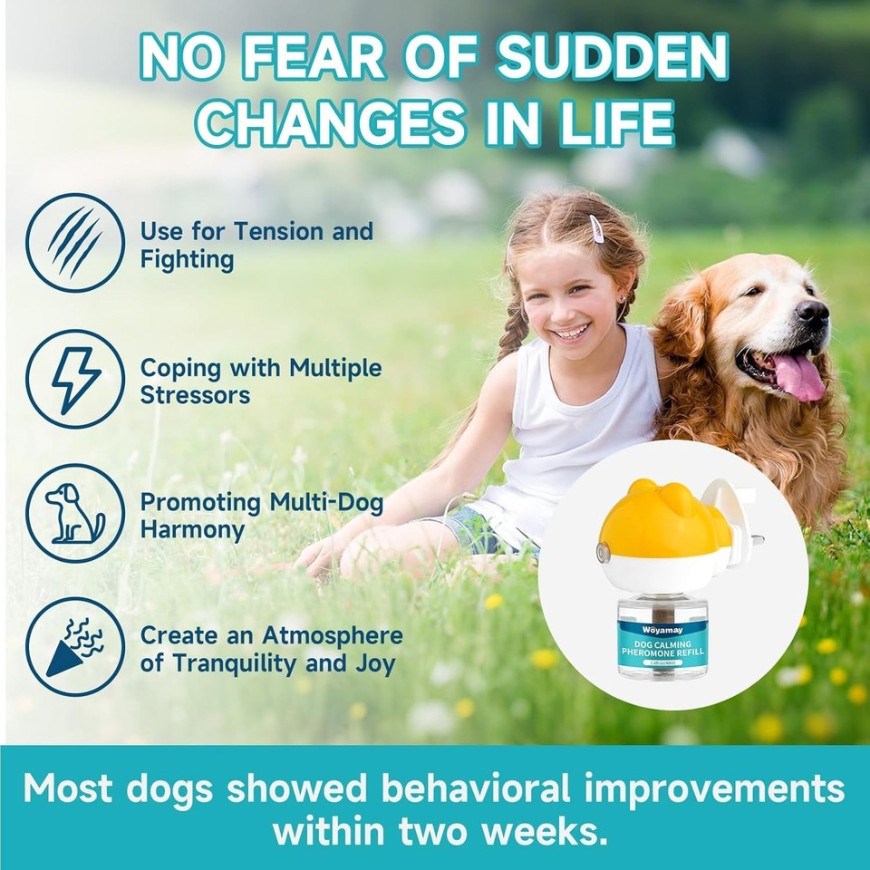 Dog Calming Plug In Diffuser – Anxiety Relief 3-in-1 with 1 Device + 2 ...