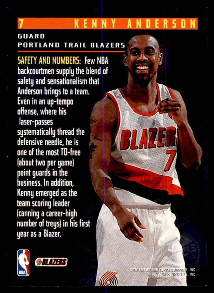 1997-98 Topps Members Only Kenny Anderson Portland Trail Blazers #7 | eBay