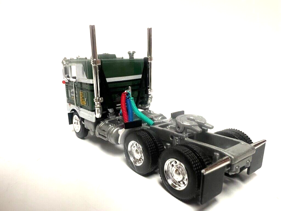 DCP 1/64 SCALE PETERBILT 352 CABOVER, GREEN & WHITE, SILVER FRAME | eBay
