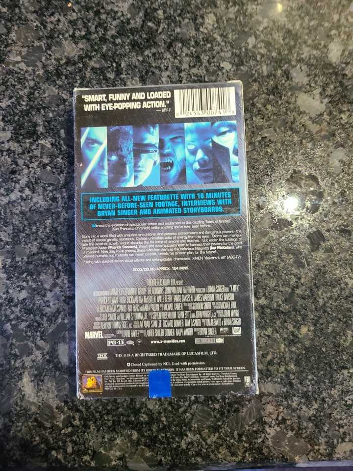 X-MEN MOVIE - VHS Tape (2000) Digitally THX Mastered MARVEL New Sealed ...