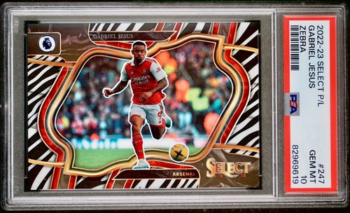 2022-23 Gabriel Jesus Panini Select Field Level Zebra Arsenal FC 10/25 ...
