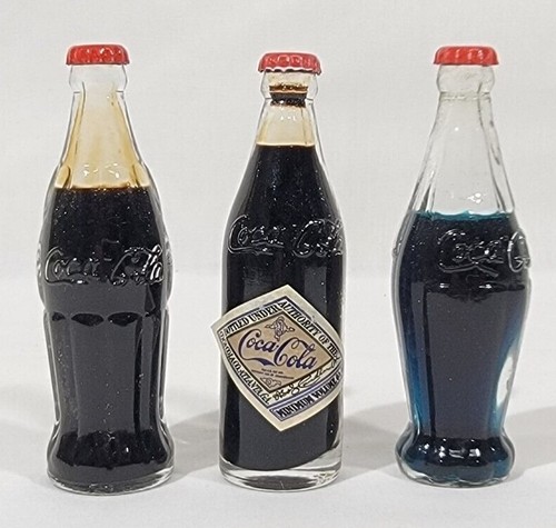 3 Vintage Miniature Coca Cola Coke Bottles 3" Tall | eBay