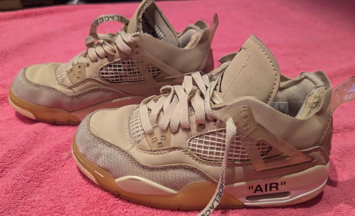 Off White x Wmns Air Jordan 4 Retro SP Sail - Size 5.5w Off White x Wmns Air Jordan 4 Retro SP Sail - Size 5.5w