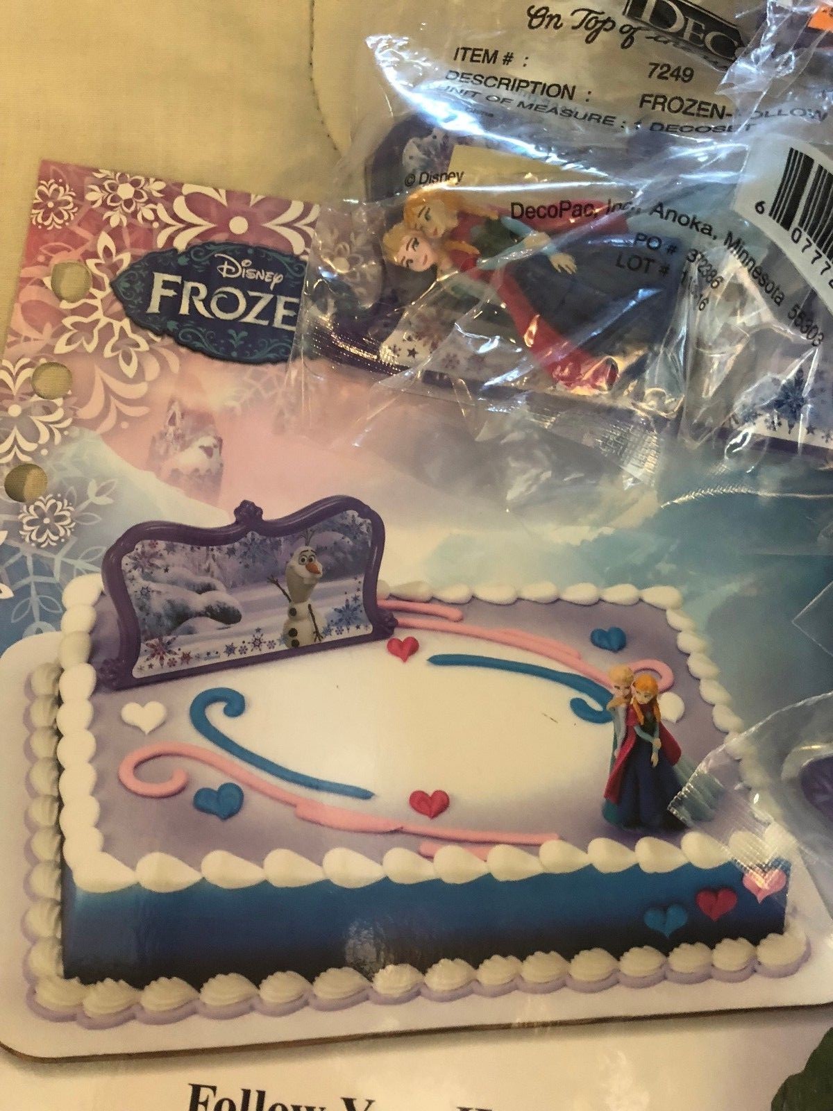 DecoPac DISNEY FROZEN FOLLOW YOUR HEART ELSA CAKE TOPPER DECORATING KIT ...