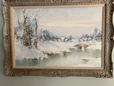 Original Oil Painting Willi Bauer Signed and Framed 29" X 25" | eBay