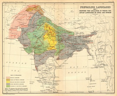 INDIA South Asia Aryan languages. Eranian Pisacha Indo-Aryan Dardio ...