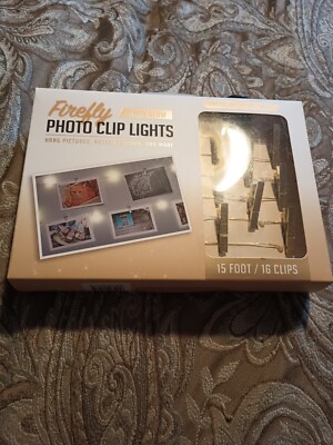 Firefly White Glow Photo Clip Lights 15 Foot/ 16 Clips | eBay