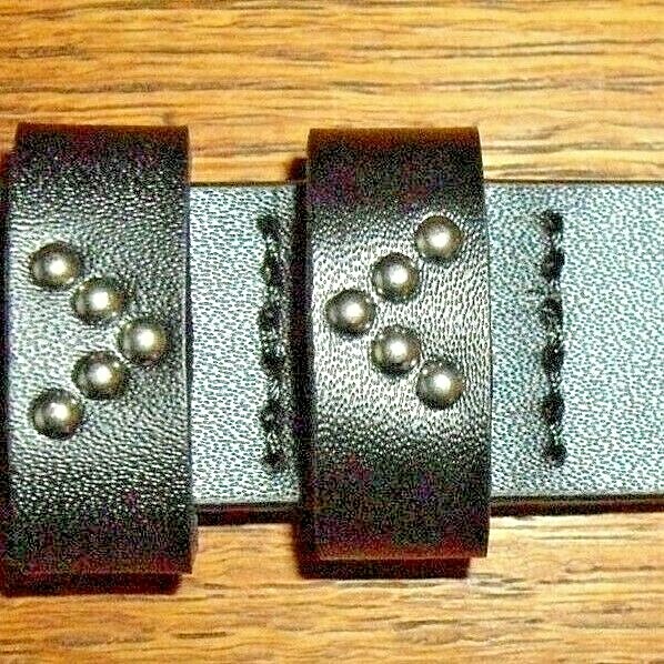 Women's Double Loop With Rivet Belt - Universal Thread Black L Silver ...