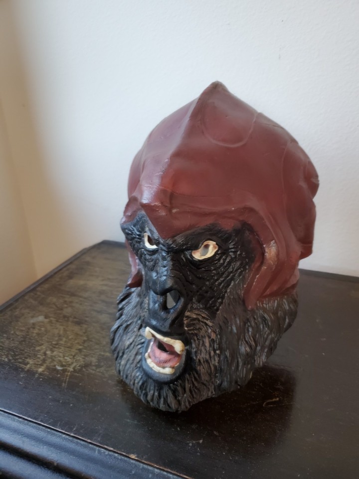 Vintage 2001 Fox Planet of the Apes Halloween Costume Mask Gorilla Ape ...