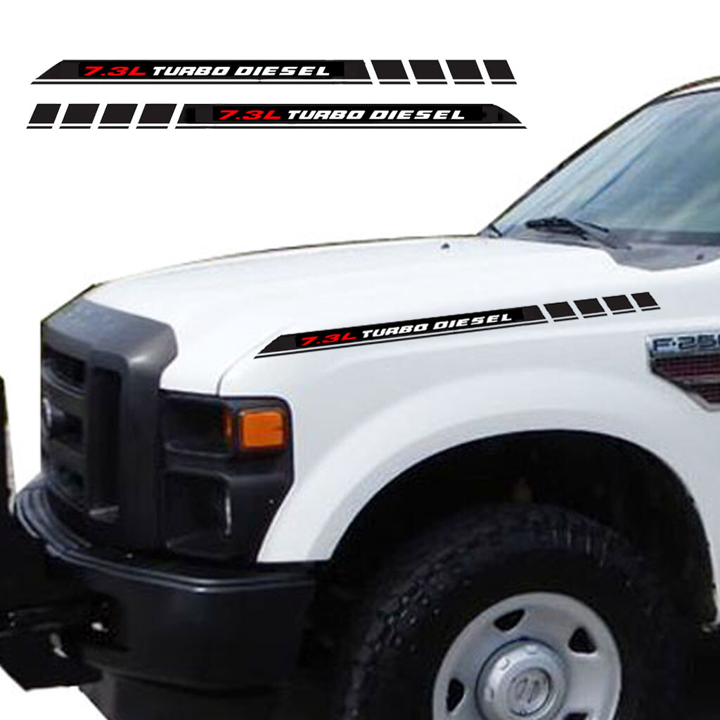 7.3L PowerStroke Turbo Diesel Hood decals sticker for Ford F250 F350 ...