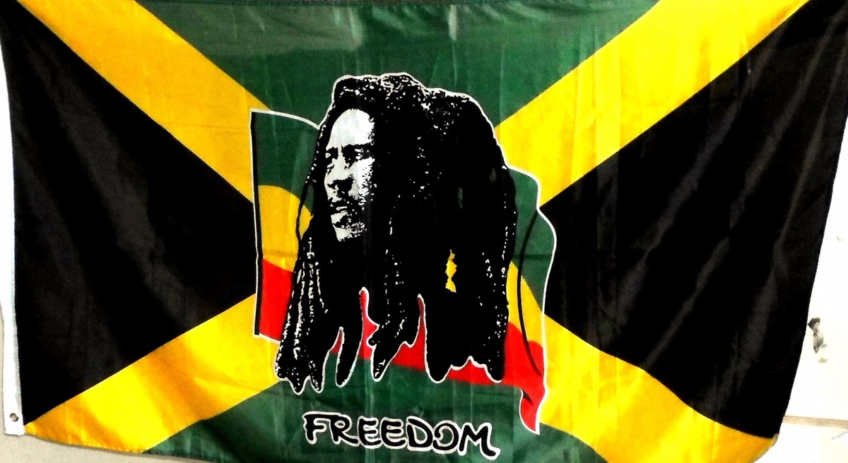 Jamaican Flag With Bob Marley