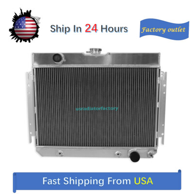 3Row All Aluminum Radiator For 1963-1968 Chevy Impala L6 V8 /1964-1967 ...