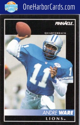 1992 Pinnacle Detroit Lions #8 Andre Ware | eBay