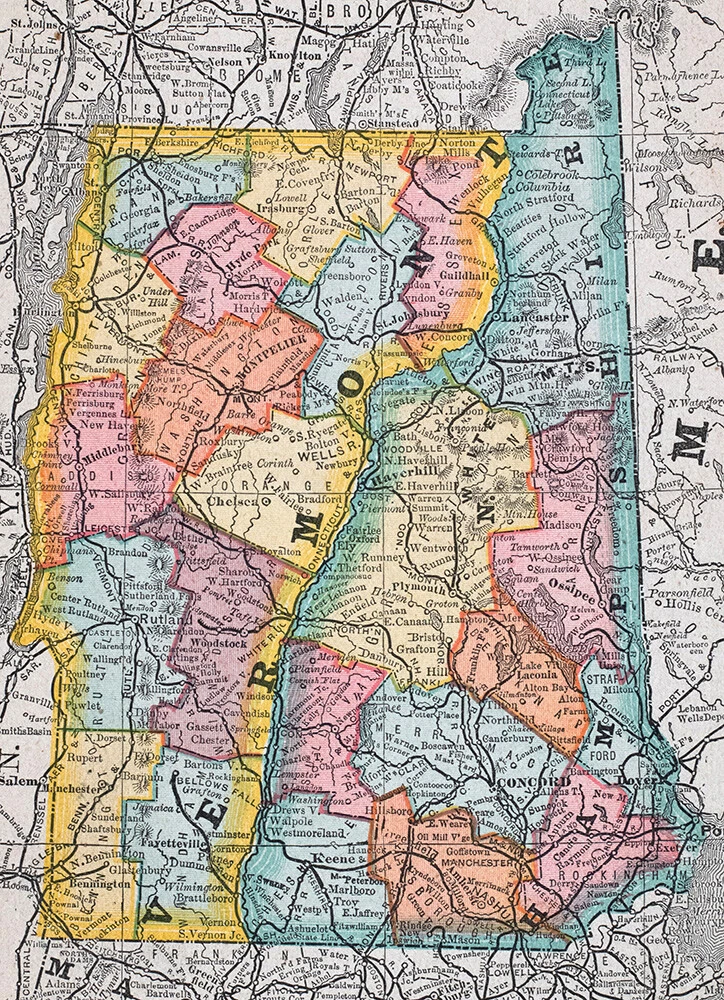 1885 Map Usa