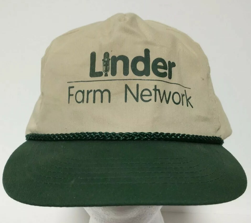 Vintage LINDER FARM NETWORK Hat Cap Trucker Baseball … - Gem