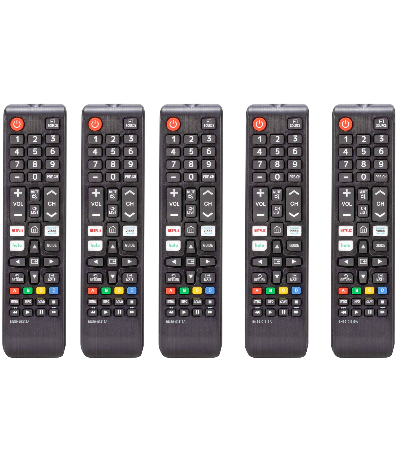 Lot Of 5 Samsung BN59-01315A Remote Control UN43TU7000F UN50TU7000F ...