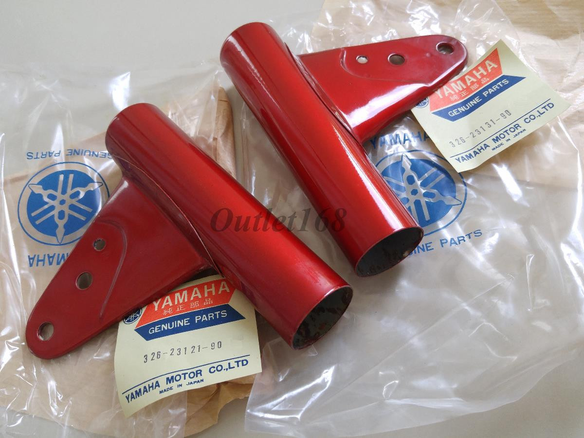 Pair Yamaha 100 LS2 HS2 HX90 Front Ear Fork Cover Upper Head Light Lamp ...