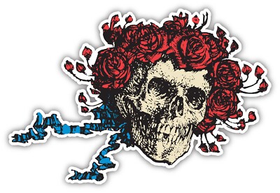 GRATE DEAD ROSE RIGHT 3M STICKER DECAL MUSIC ROCK BAND DECAL TRUCK ...