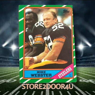 1986 TOPPS MIKE WEBSTER #286 PITTSBURGH STEELERS FOOTBALL CARD HOF | eBay