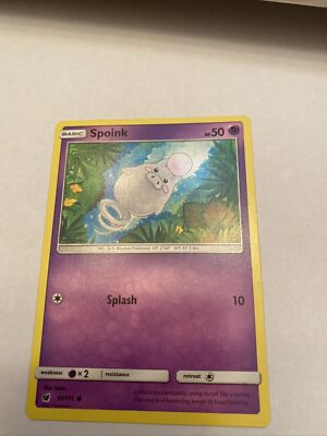 POKEMON Trading Card Basic Spoink HP50 splash 41/111 | eBay