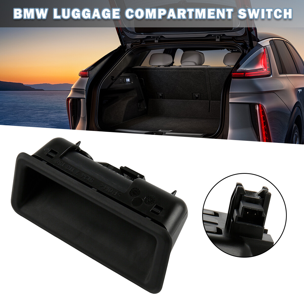 BOOT TRUNK HANDLE RELEASE SWITCH REAR 51247118158 For BMW 1 3 5 SERIES ...
