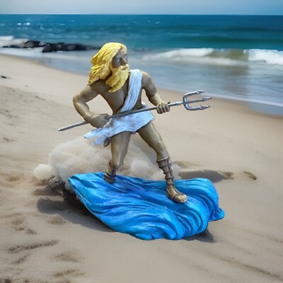 Poseidon 3.5" High Figurine Greek God Ology World | eBay