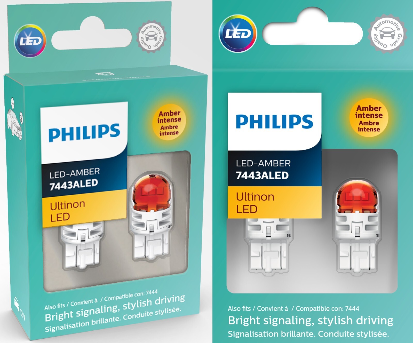 Philips Ultinon LED Light 7443 Amber Orange Two Bulbs Rear Turn Signal ...