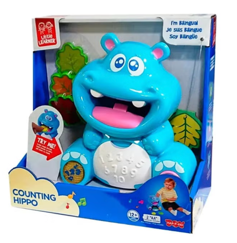 Little Learner Hap-P-Kid Bilingual English Spanish COUNTING HIPPO NEW ...