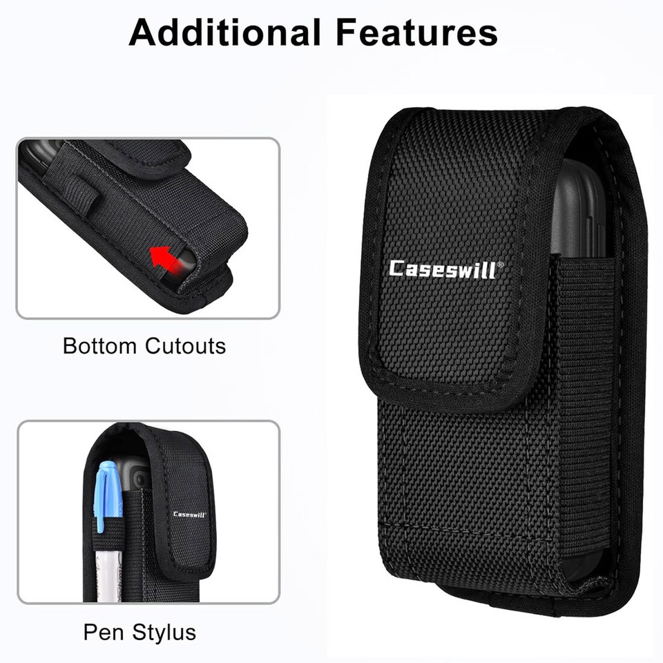 For Nokia 2780 Flip / 2760 Flip / 2660 Flip Case Nylon Pouch Belt Clip ...