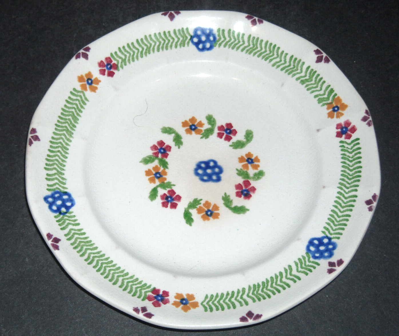 7 1/8" Early Stick Spatter Spatterware Plate ADAMS ENGLAND | eBay