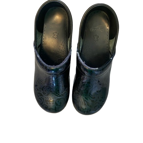 Dansko Clogs Women’s Size 41 10.5/11 Blue & Black Paisley Comfort Nurse ...