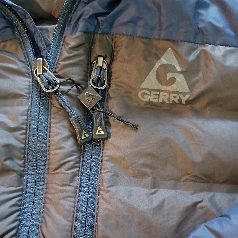 Gerry Mens Down Puffer Coat Size L Blue/Grey Outdoors Lightweight ...