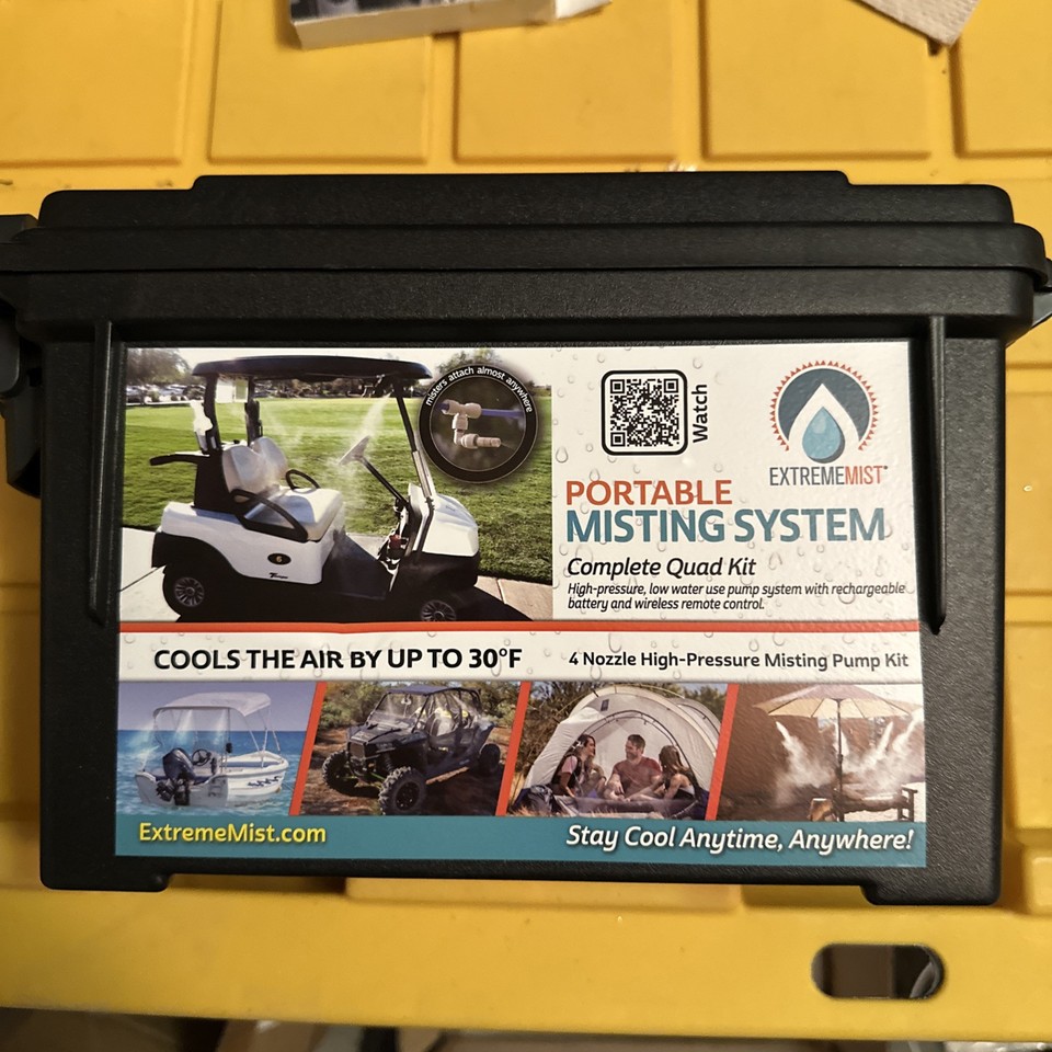 EXTREMEMIST Portable Misting System - 4 Mist Nozzles 16 ft of mist hose ...