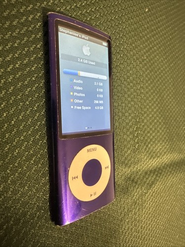 Apple iPod Nano A1320 Purple 8gb 5th Generation W/music (421 Songs ...
