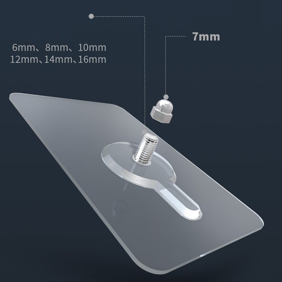 10 Pcs Acrylic Non Trace Picture Hooks Wall Hanging Kit Invisible Hooks ...