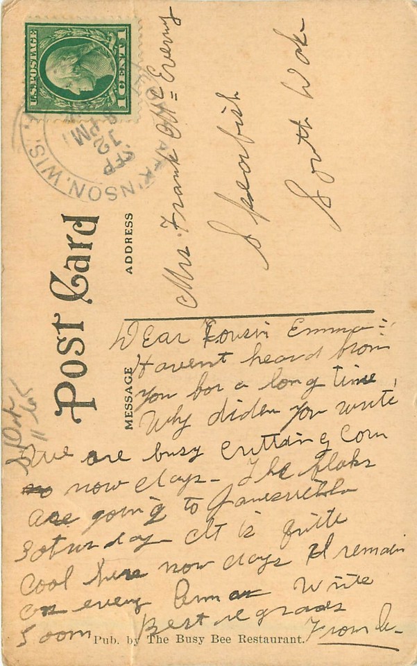 c1910 Postcard; The W.D. Hoard Co., Fort Atkinson WI Jefferson County ...