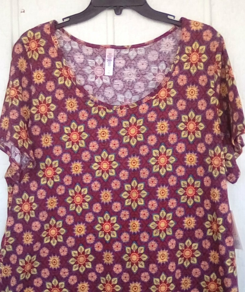 CLEARANCE NWT LuLaRoe 3XL Classic T Tunic Top Red Floral | eBay