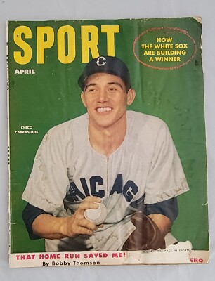 SPORT Magazine-1952-April Chico Carrasquel cover Baseball Photos | eBay