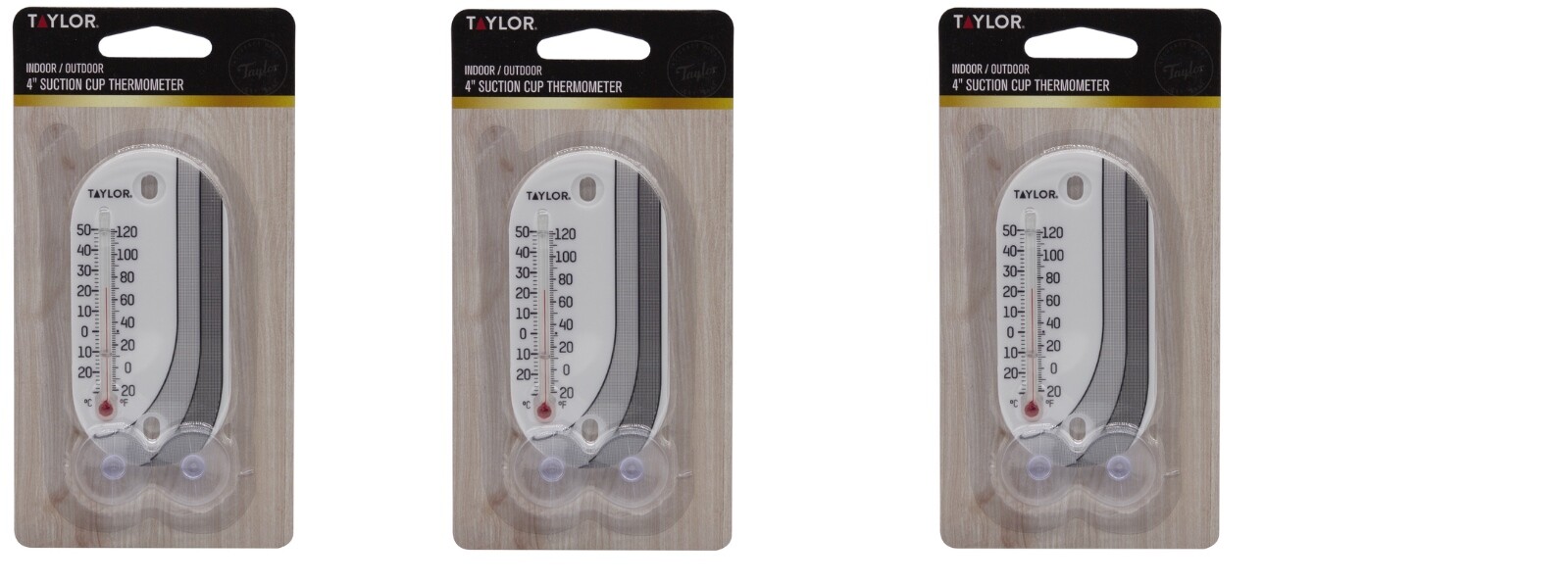 3 pack Taylor 4 in. Indoor and Outdoor Suction Cup Thermometer | eBay