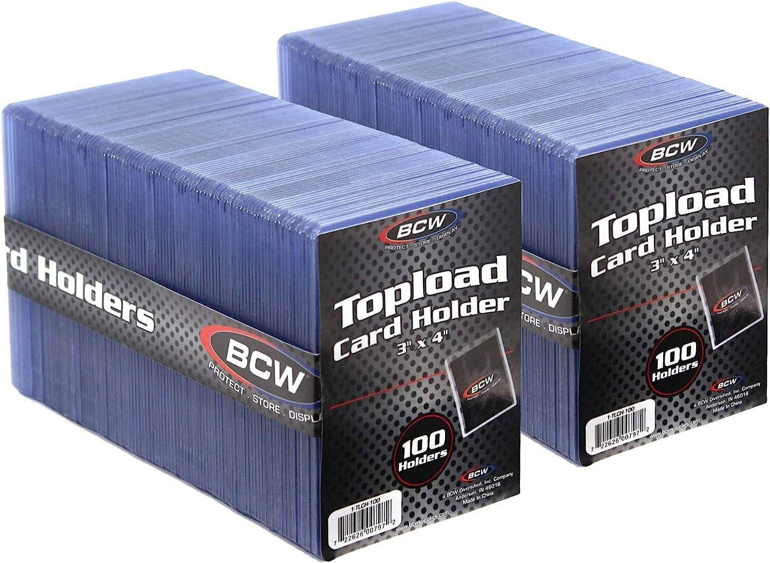 Trading Card Sleeves Hard Plastic Topload Clear Case Holder 200 ...