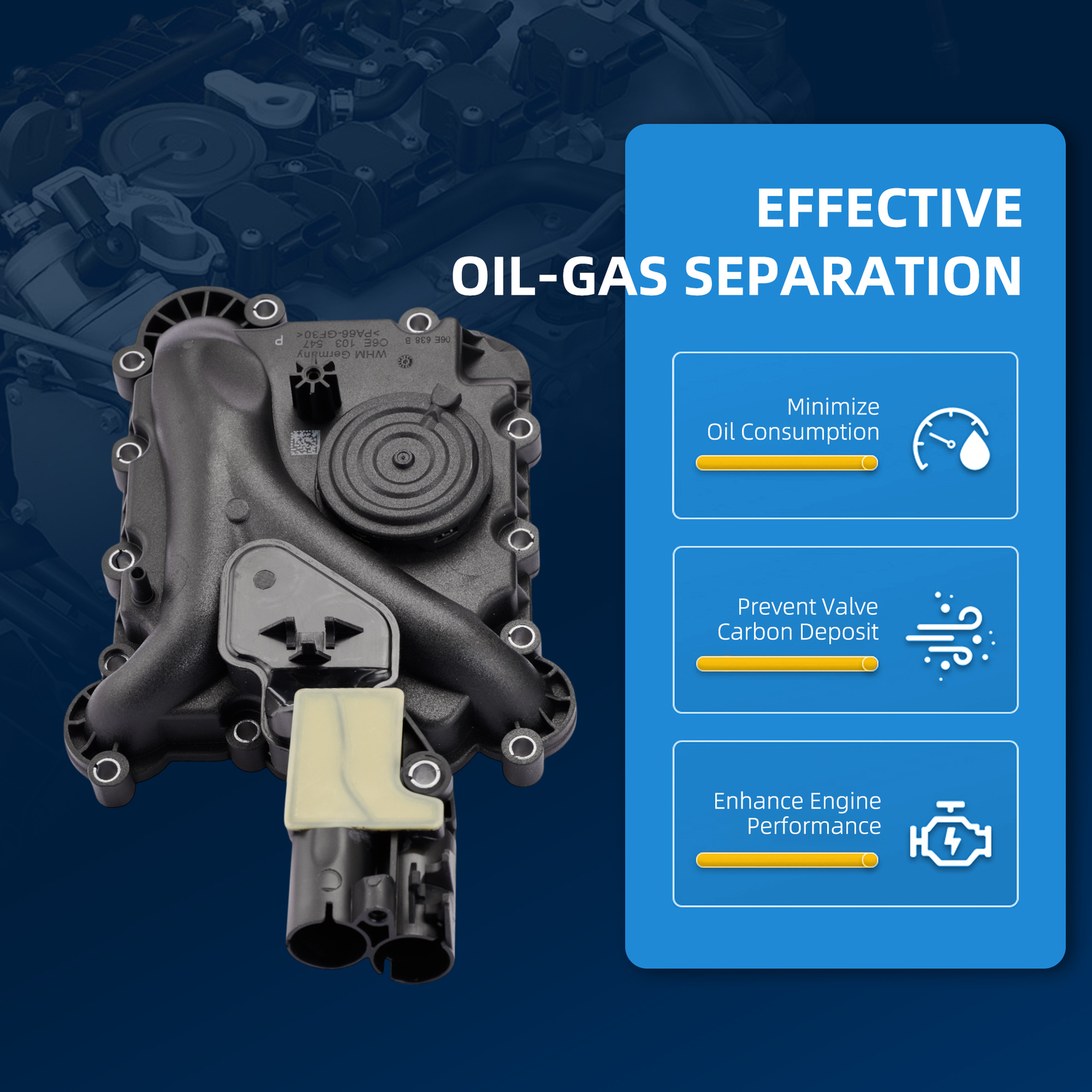 Oil Separator Crankcase Vent Valve For Audi A4 A5 Quattro C6 4F 3.2L ...