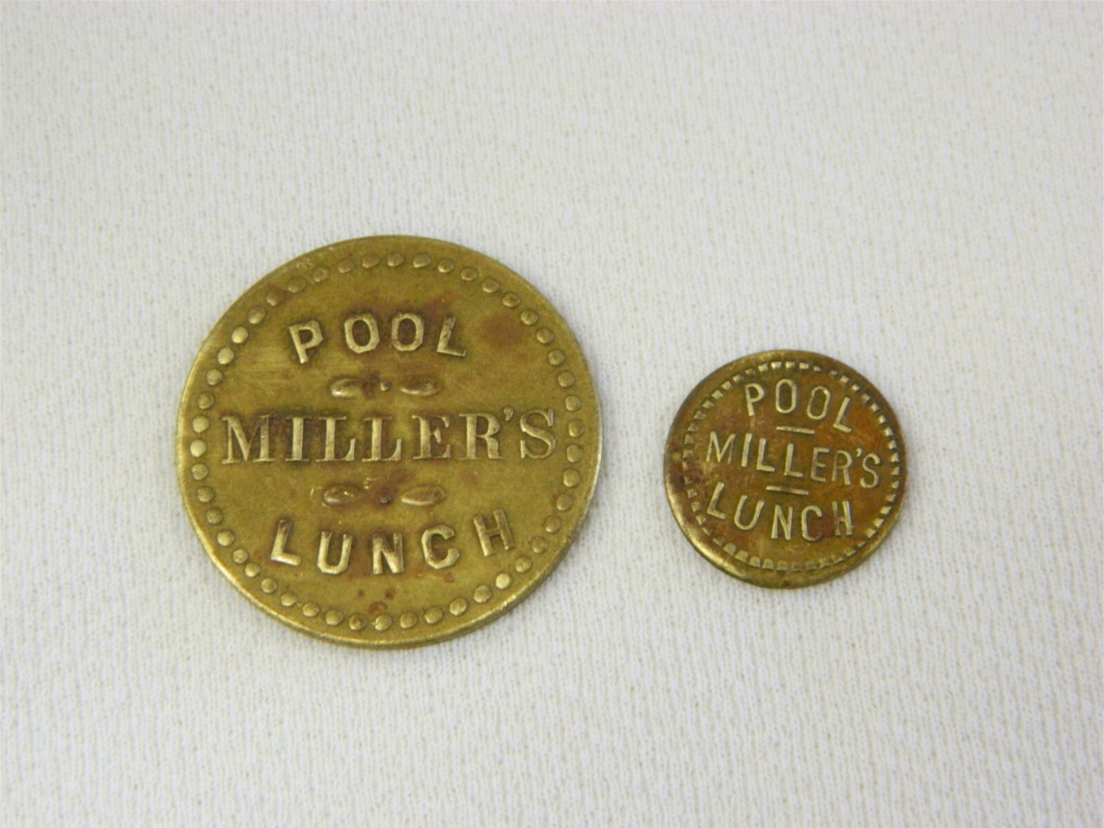 2 Antique Miller's Pool Hall Kansas City Missouri KC MO Brass Trade ...