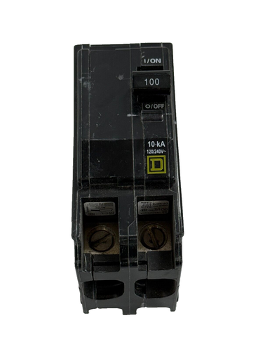 Square D QO2100 2 Pole 100 Amp 120 240V Type QO Plug In Main Circuit ...