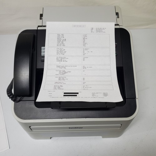 Brother Laser Fax IntelliFAX 2840 Mono Laser Printer W/Toner LOW USE ...