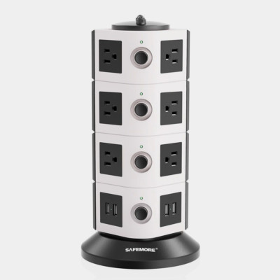 NIB SAFEMORE 14 Outlet Vertical Charging Stacker Station, 4USB Ports ...
